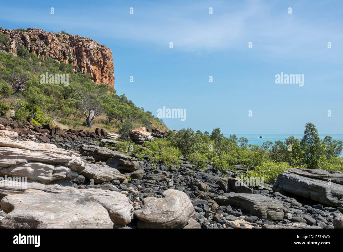 Rock formations at Raft Bay, Kimberley Coast, Western Australia Stock ...