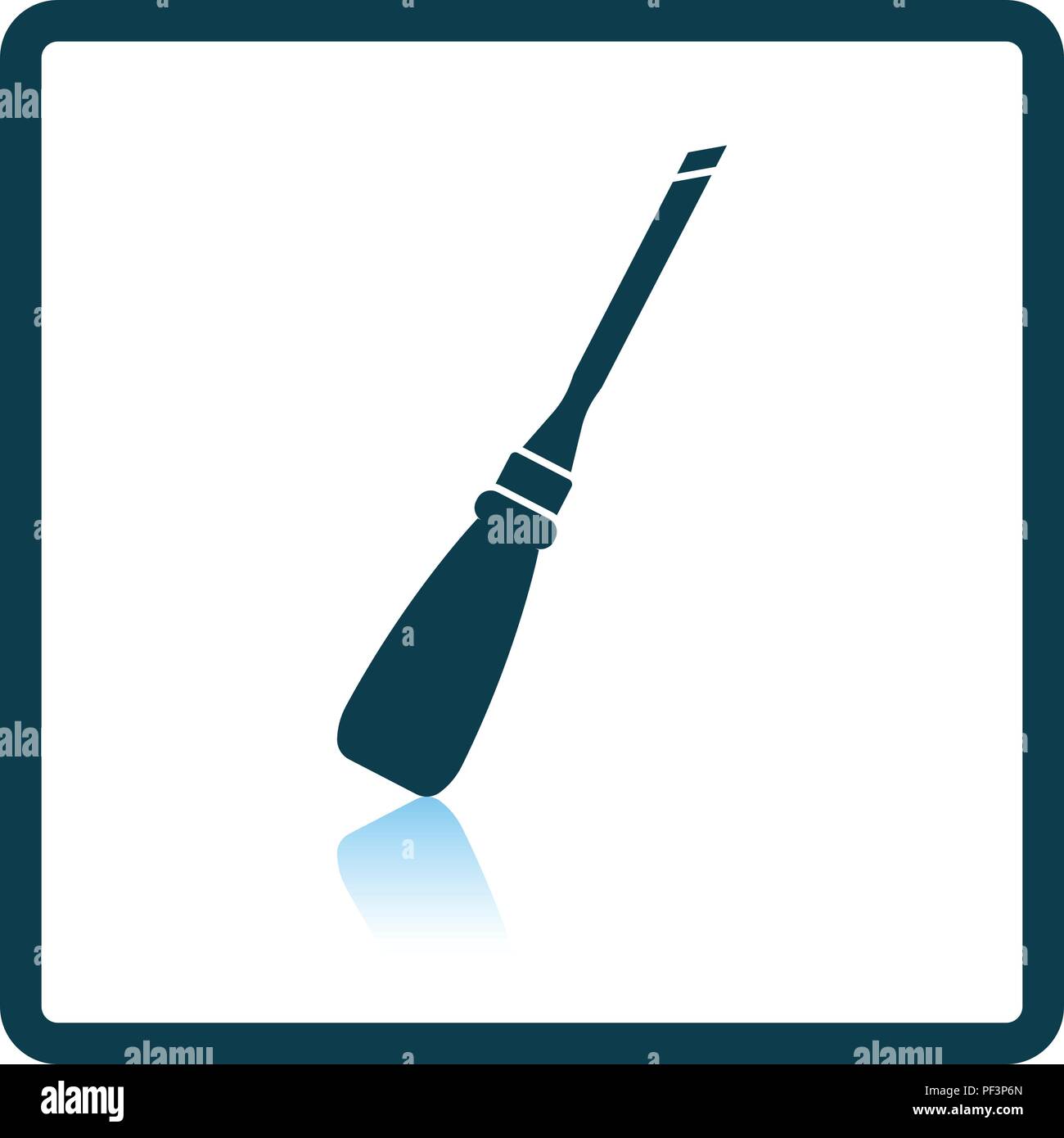 Chisel icon. Shadow reflection design. Vector illustration Stock Vector ...