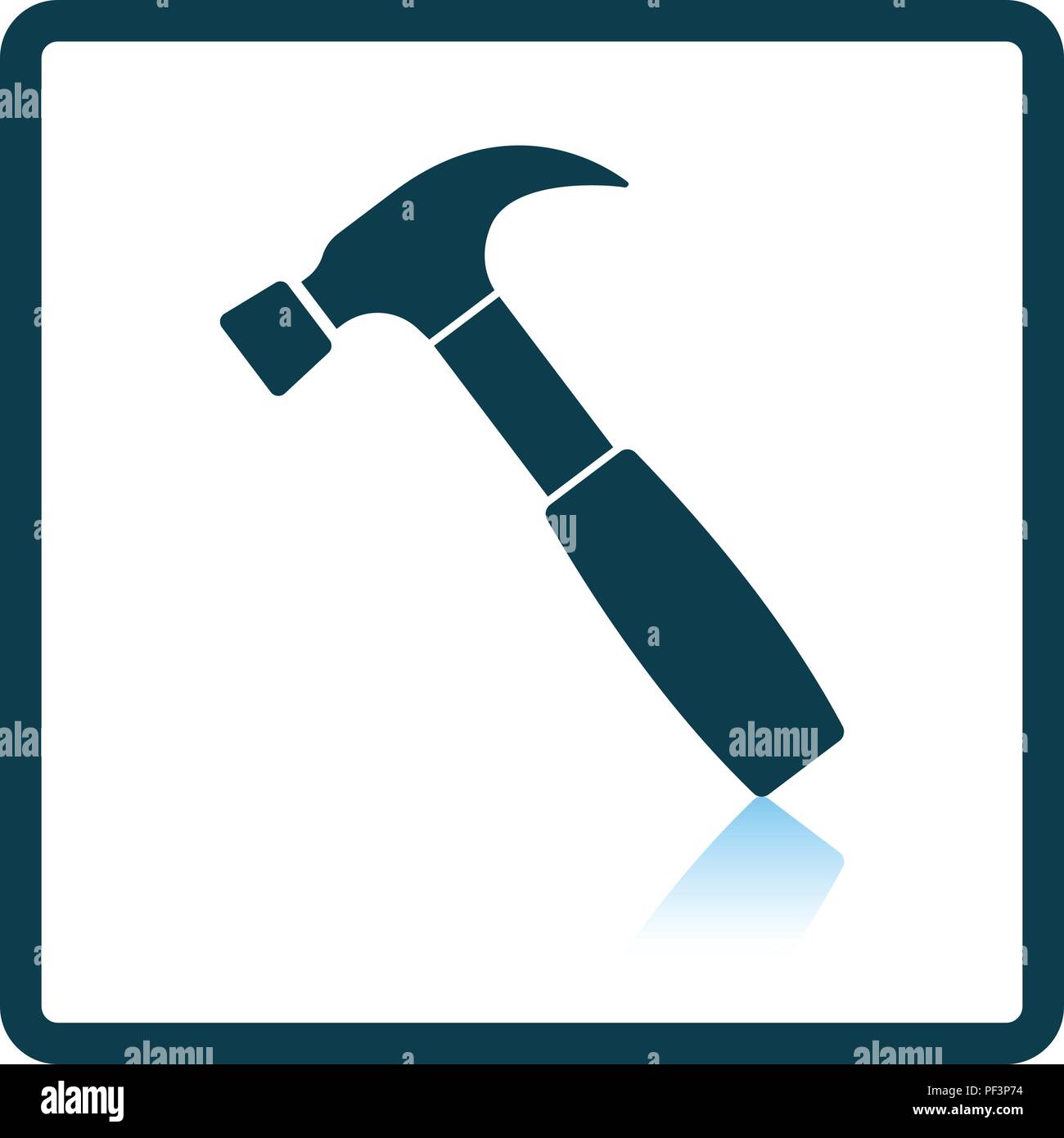 Hammer icon. Shadow reflection design. Vector illustration Stock Vector ...