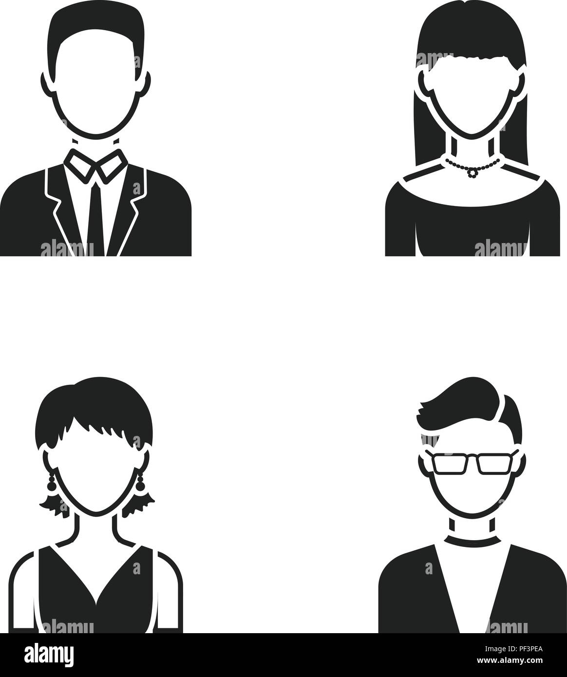 Appearance girl in glasses Stock Vector Images - Alamy