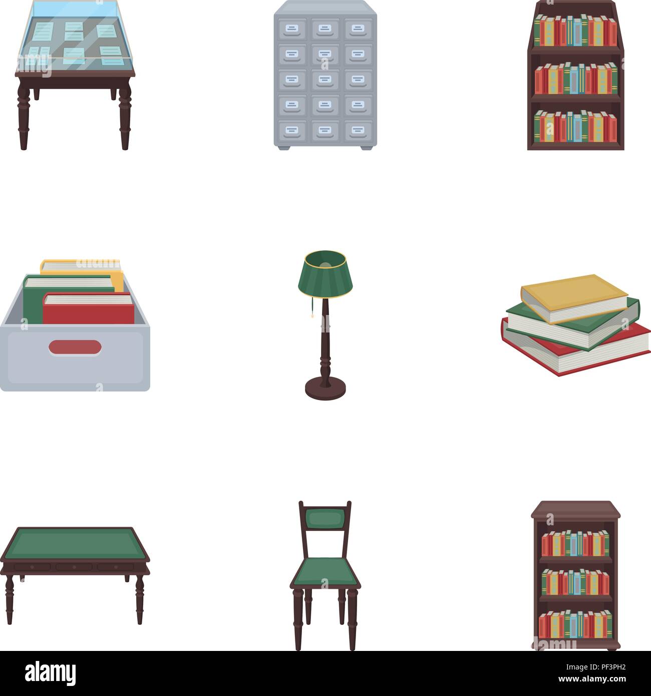 A set of icons with books. Seth about the library, reading, bookstore ...