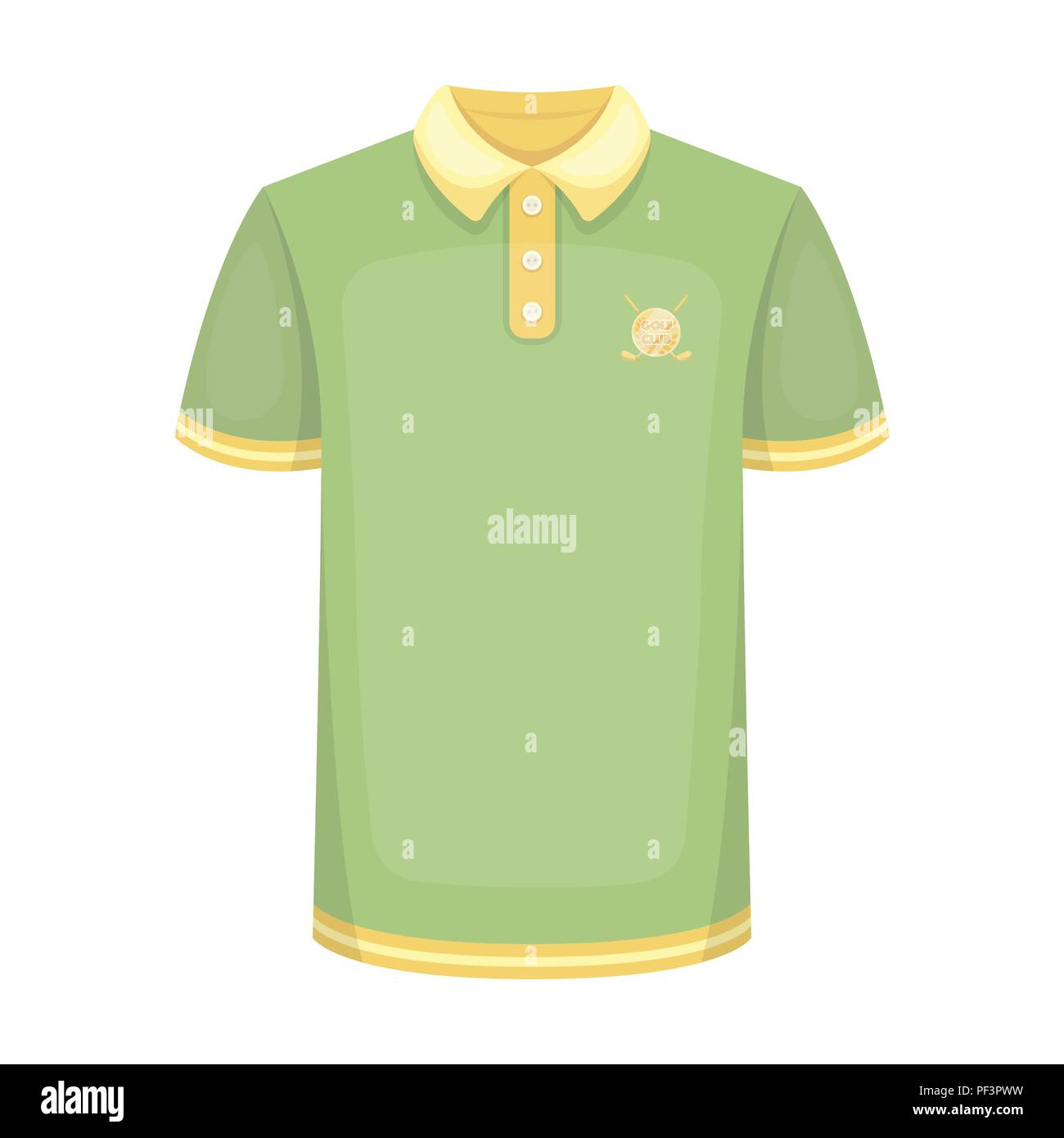 Uniform shirt for golf.Golf club single icon in cartoon style vector ...