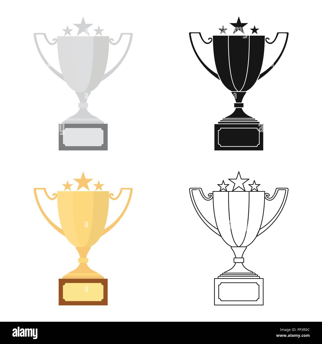 Challenge cup icon in cartoon style isolated on white background ...