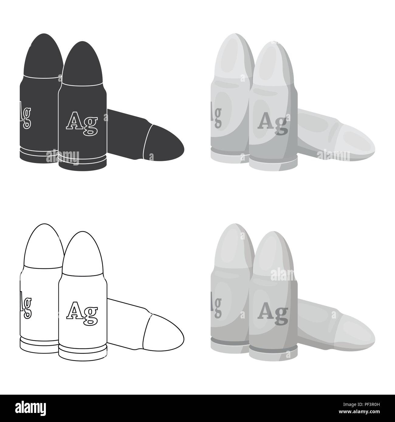 Bullet single icon in cartoon style.Bullet, vector symbol stock ...