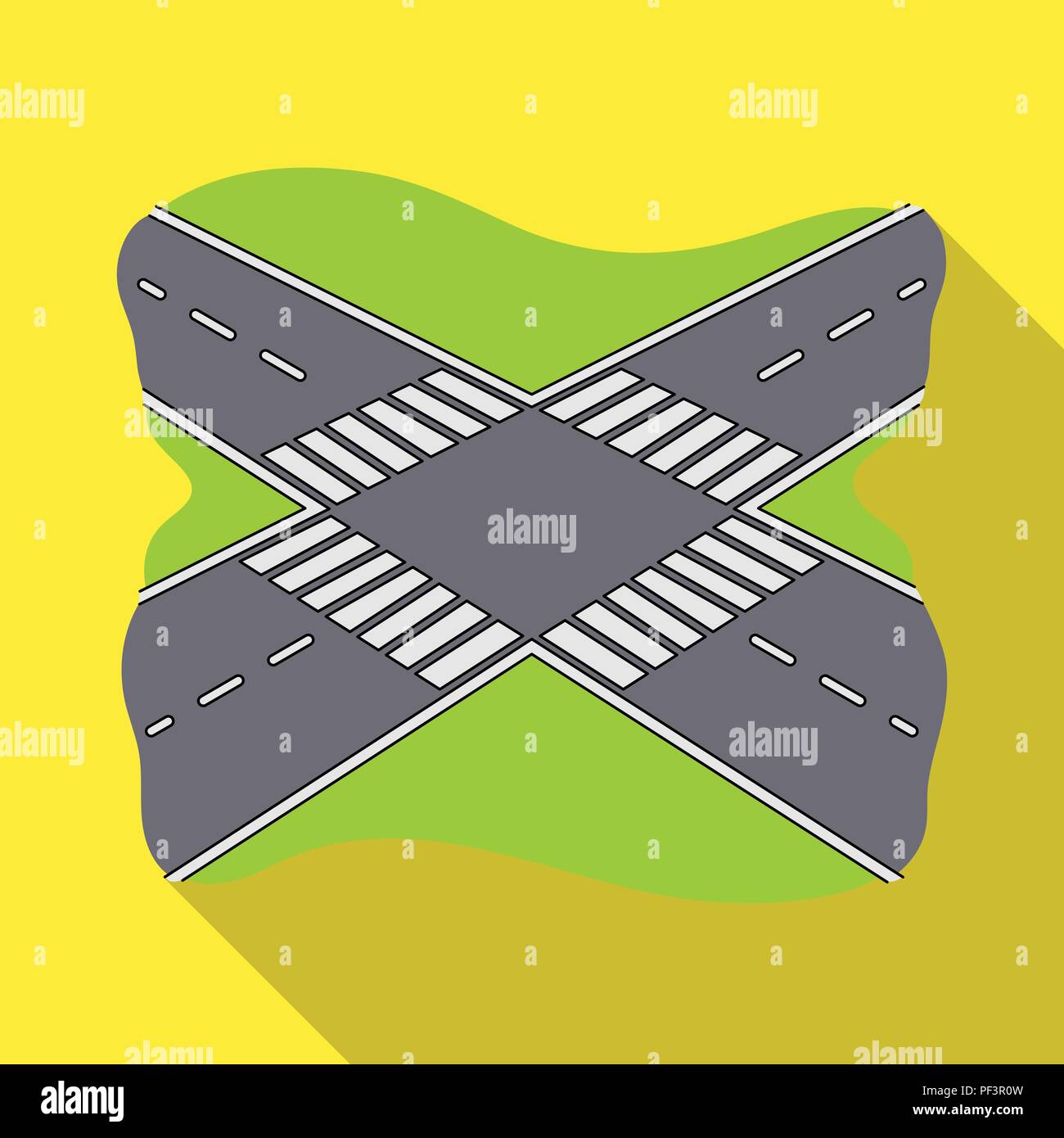 asphalt,concrete,crossing,crossroads,driving,flat,guide,highway,icon ...