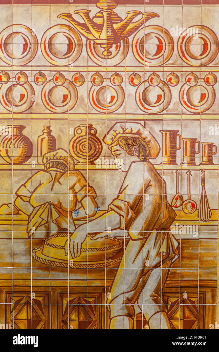 Tiled image of a boy making bread Stock Photo - Alamy