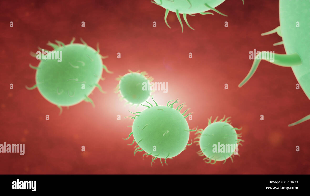 Bacteria spread inside the body. Infection And Immunodeficiency Concept ...