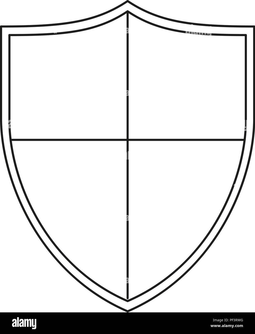 Line art black and white crossed shield Stock Vector Image & Art - Alamy