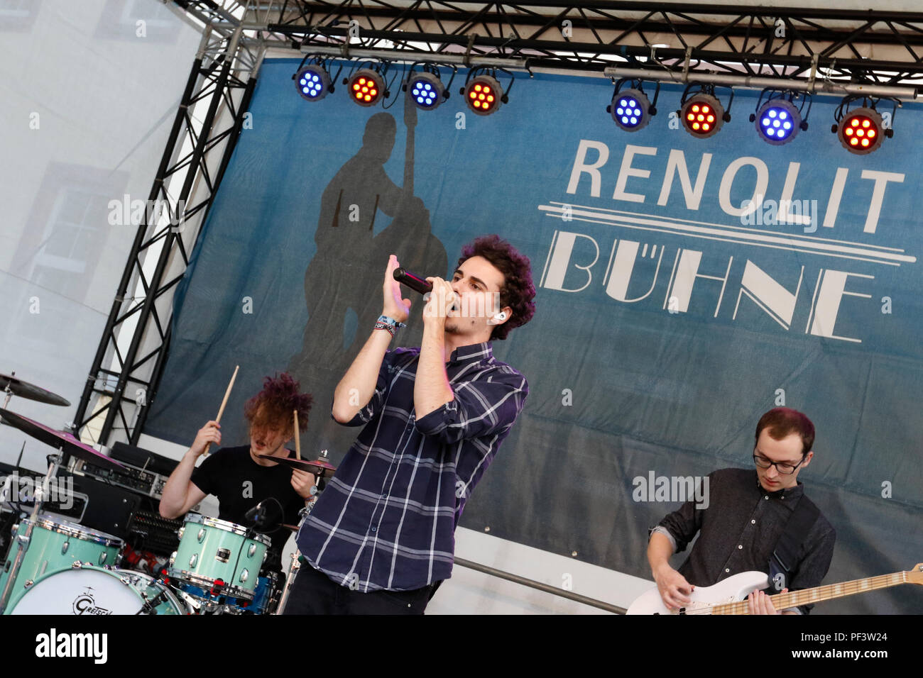 Worms, Germany. 18th Aug, 2018. Singer Johannes ‘Jojo' Gauch from the ...