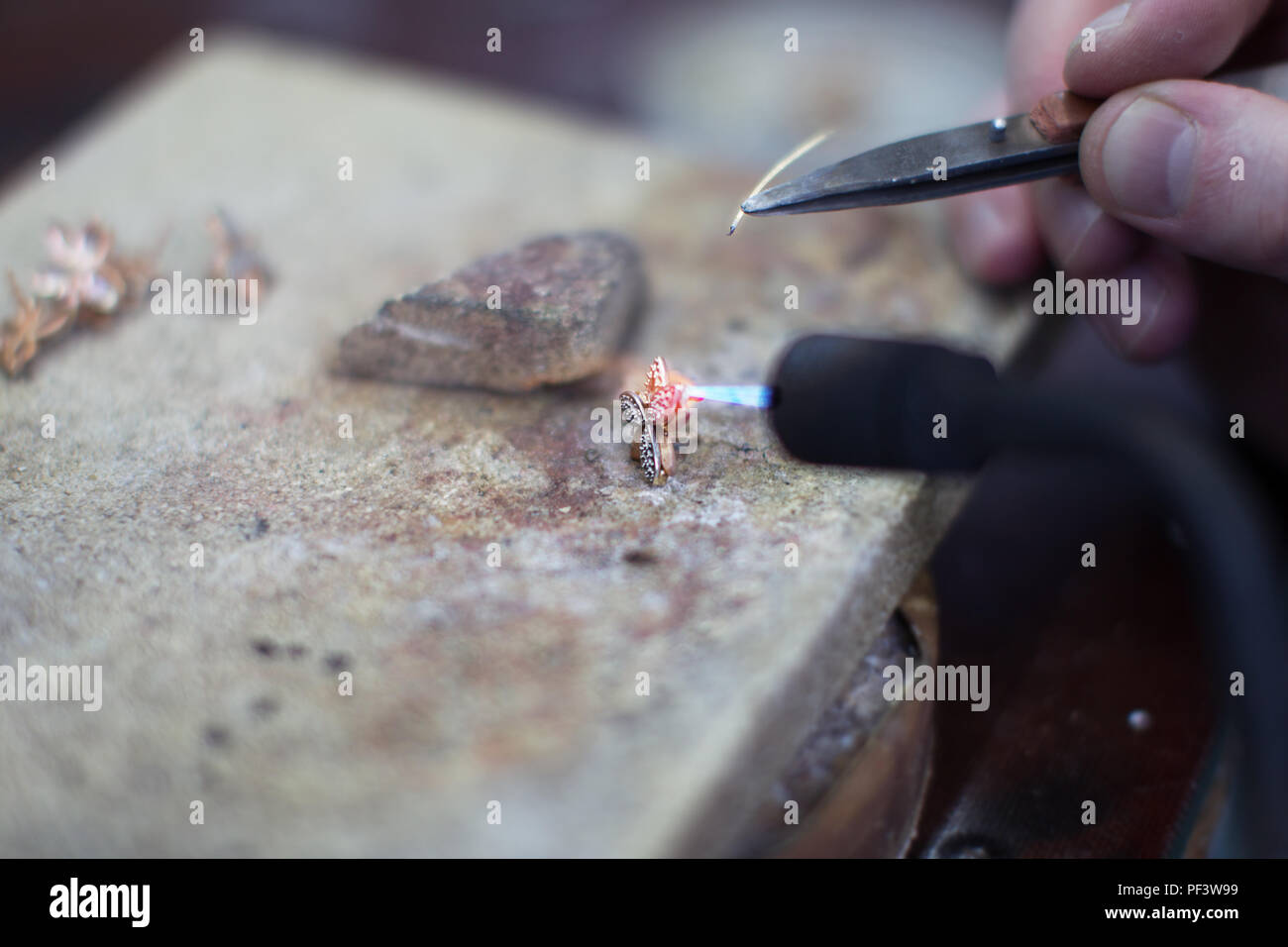 Industrial manufacture of the gold ring.Making a Gold Product Stock ...