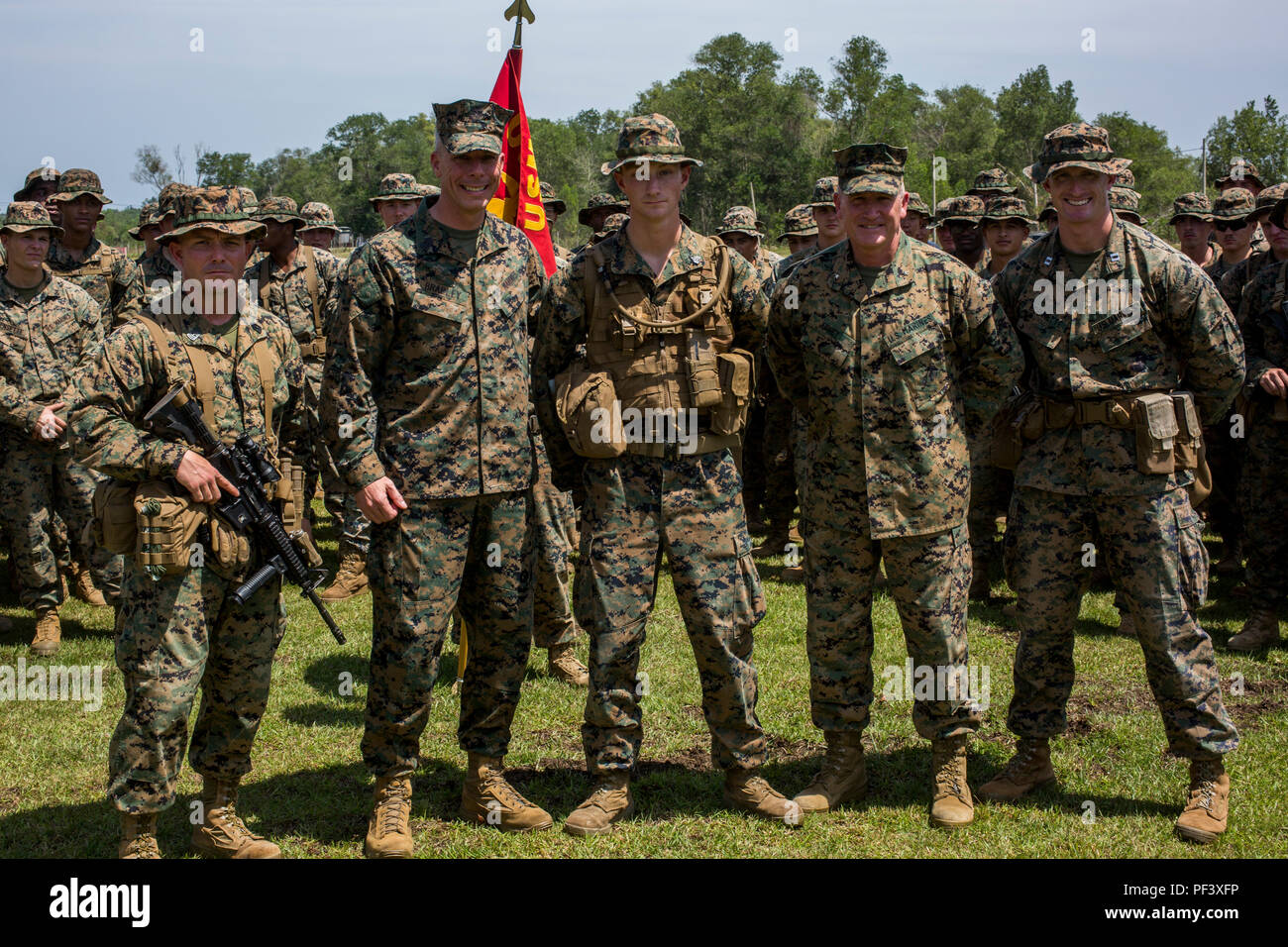 Marine Corps Sgt. Jacob A. Campetilli (middle) with Fox Company, 2nd Battalion, 3rd Marines ...