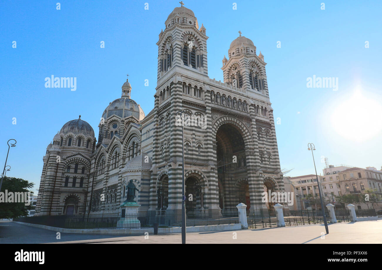 General view of the cathedral of Marseille, Sainte-Marie-Majeure, also ...