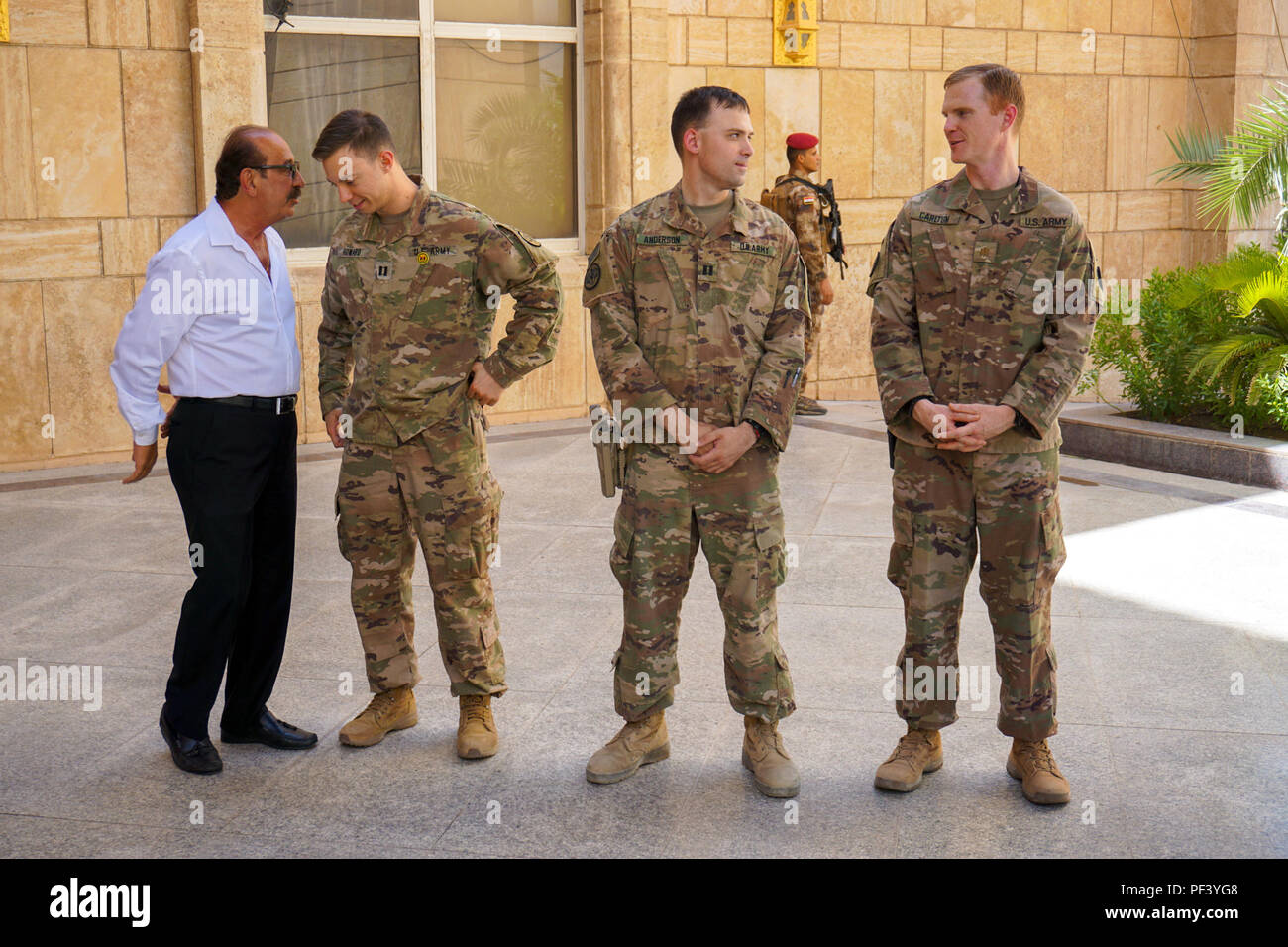 Capt. Dominic Howard, Capt. Tyler Anderson and Maj. J.D. Carlton, staff ...
