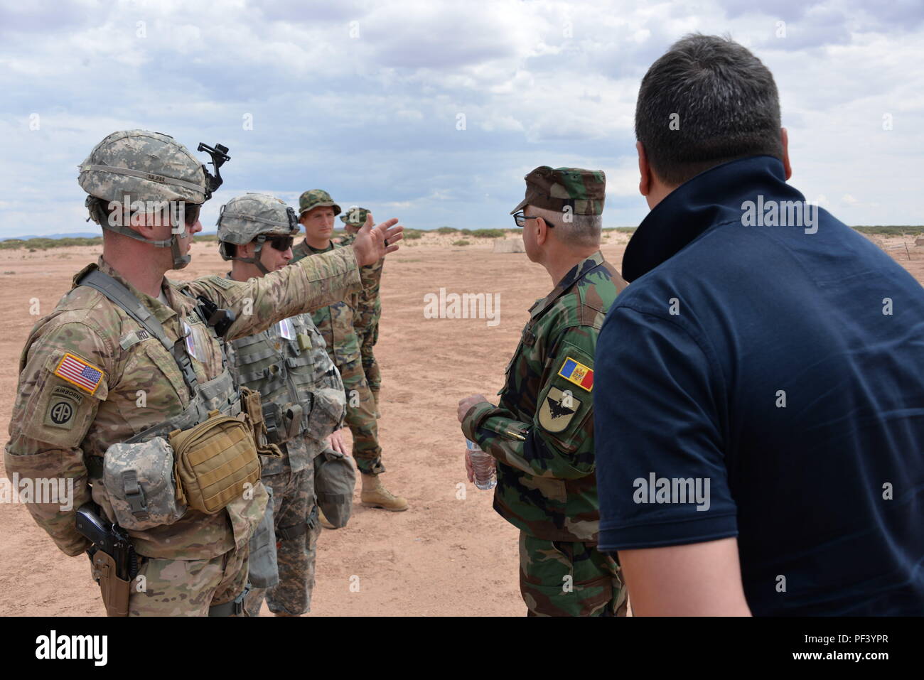 Major Courtney Bird, 236th BEB S3 Operations Officer, and Major Joel ...
