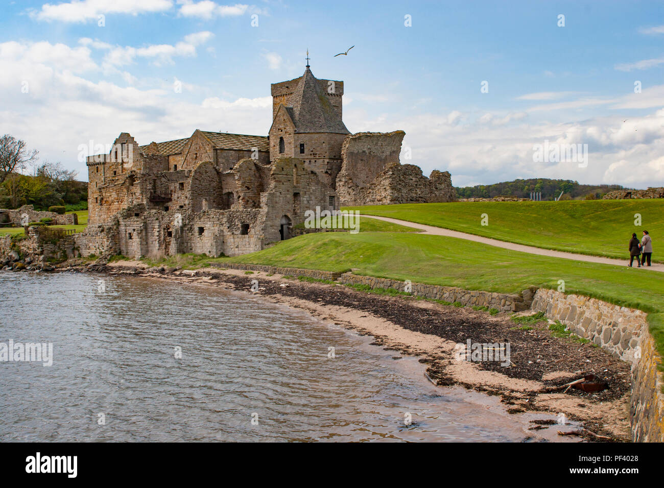 Inchcolm Abbey on Inchcolm Island, Firth of Forth, Scotland Stock Photo ...