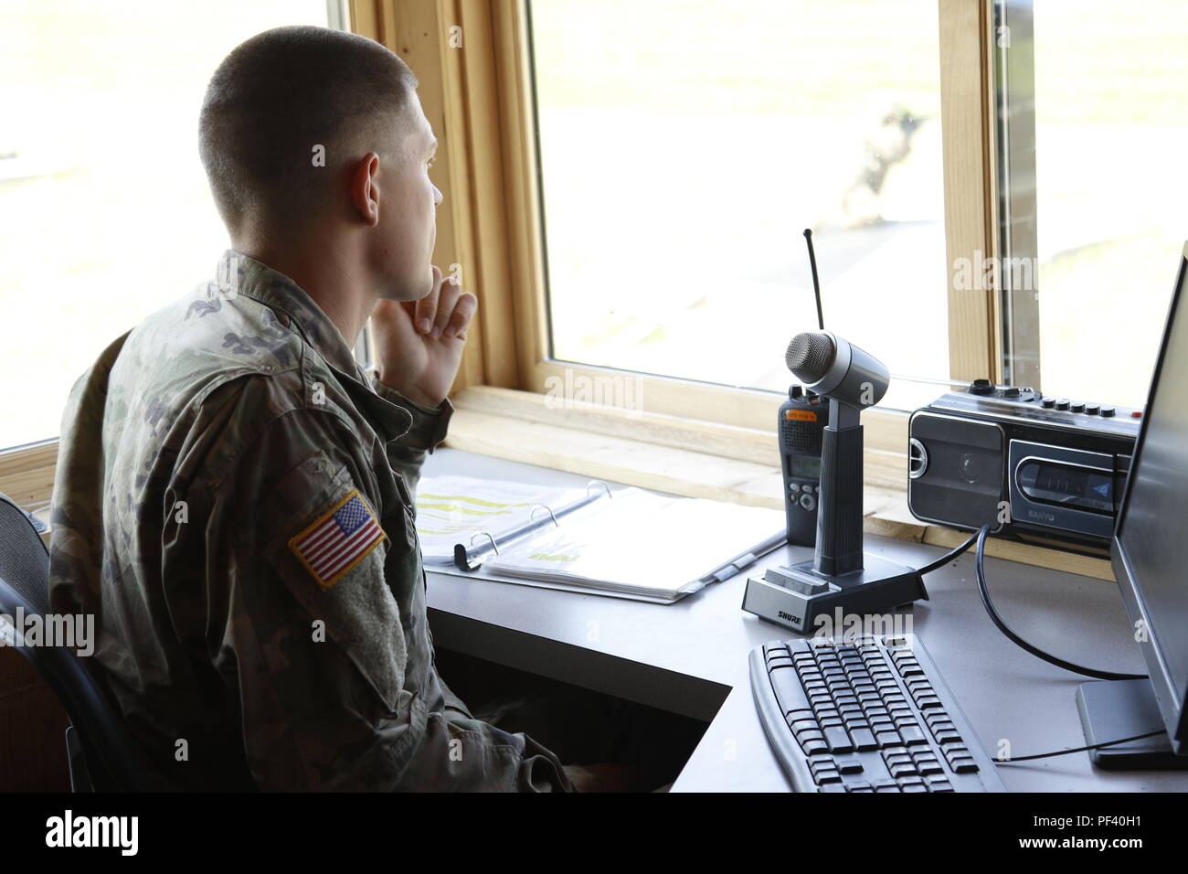 Red Bull Soldiers of the 34th Infantry Division fire rounds down range ...