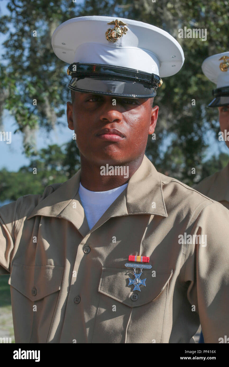 U.S. Marine Corps Pfc. Elijah Miller is the honor graduate for Platoon ...