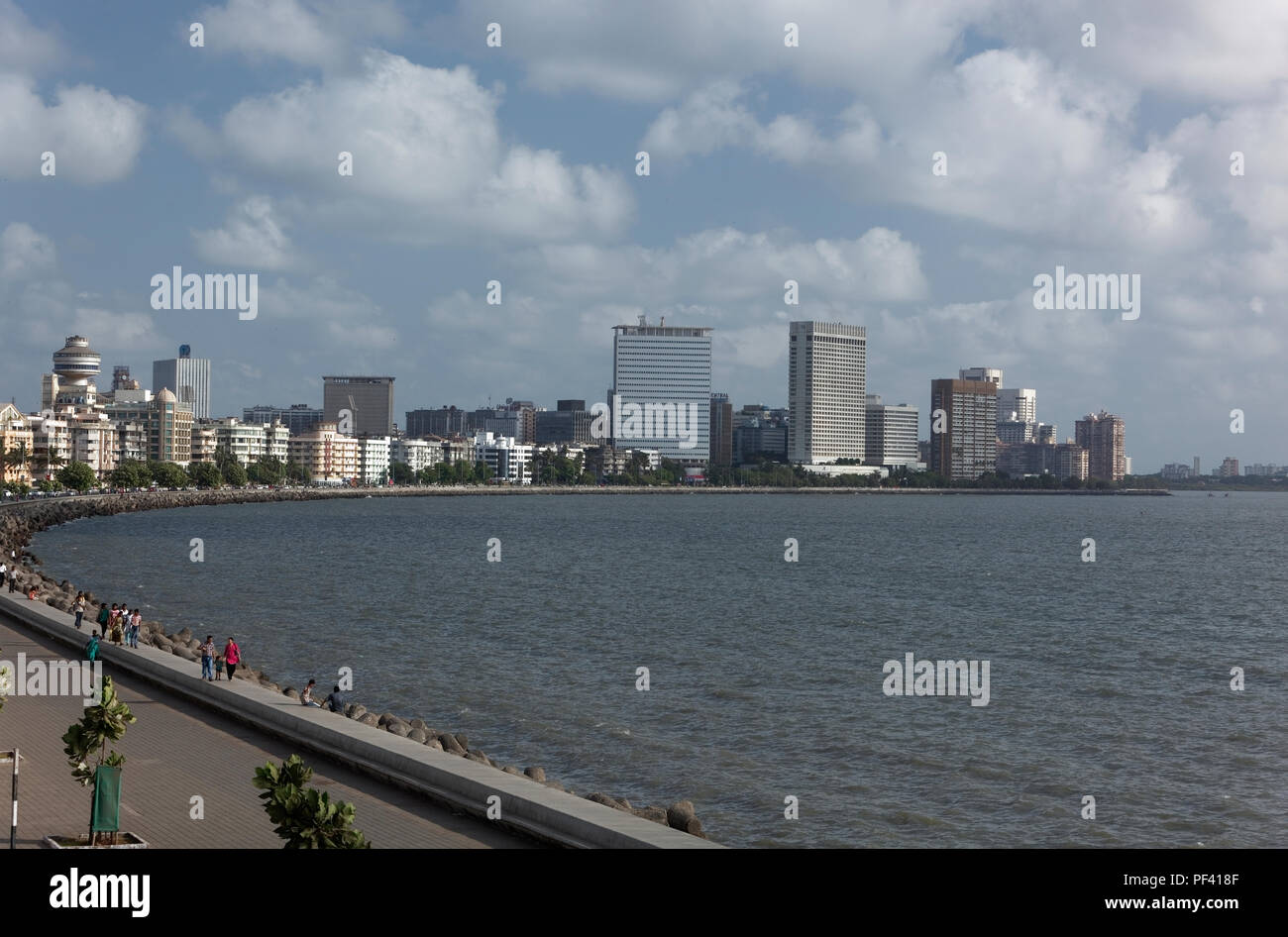 View of Nariman Point skyline from Marine Drive, Mumbai, Maharashtra ...