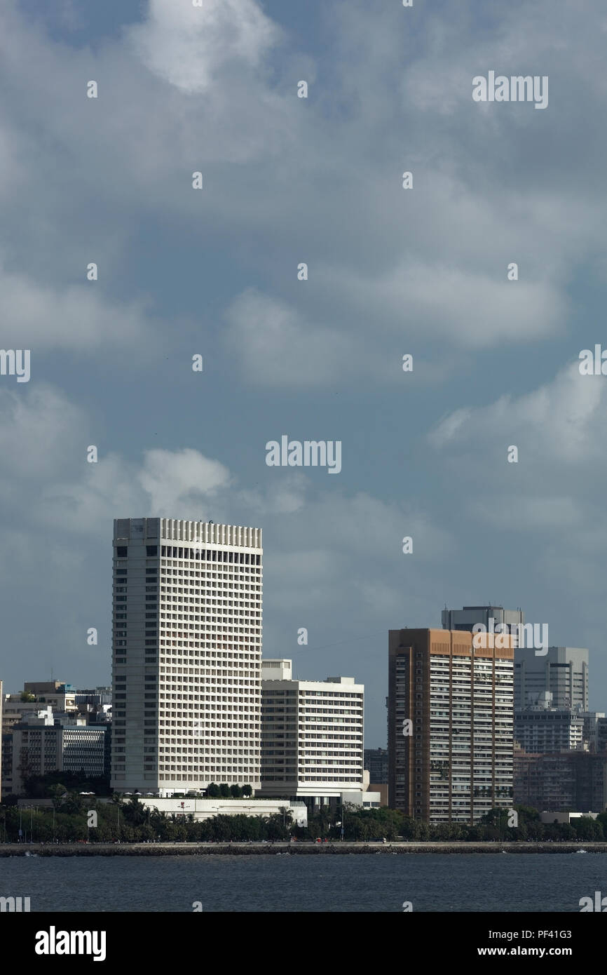 View of Nariman Point skyline from Marine Drive, Mumbai, Maharashtra ...