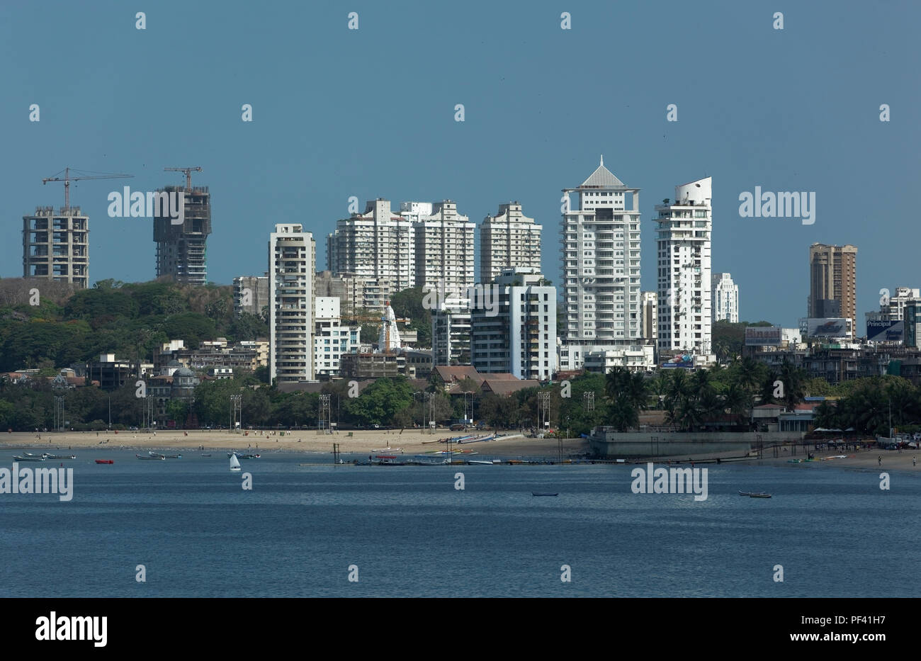 View of Nariman Point skyline from Marine Drive, Mumbai, Maharashtra ...