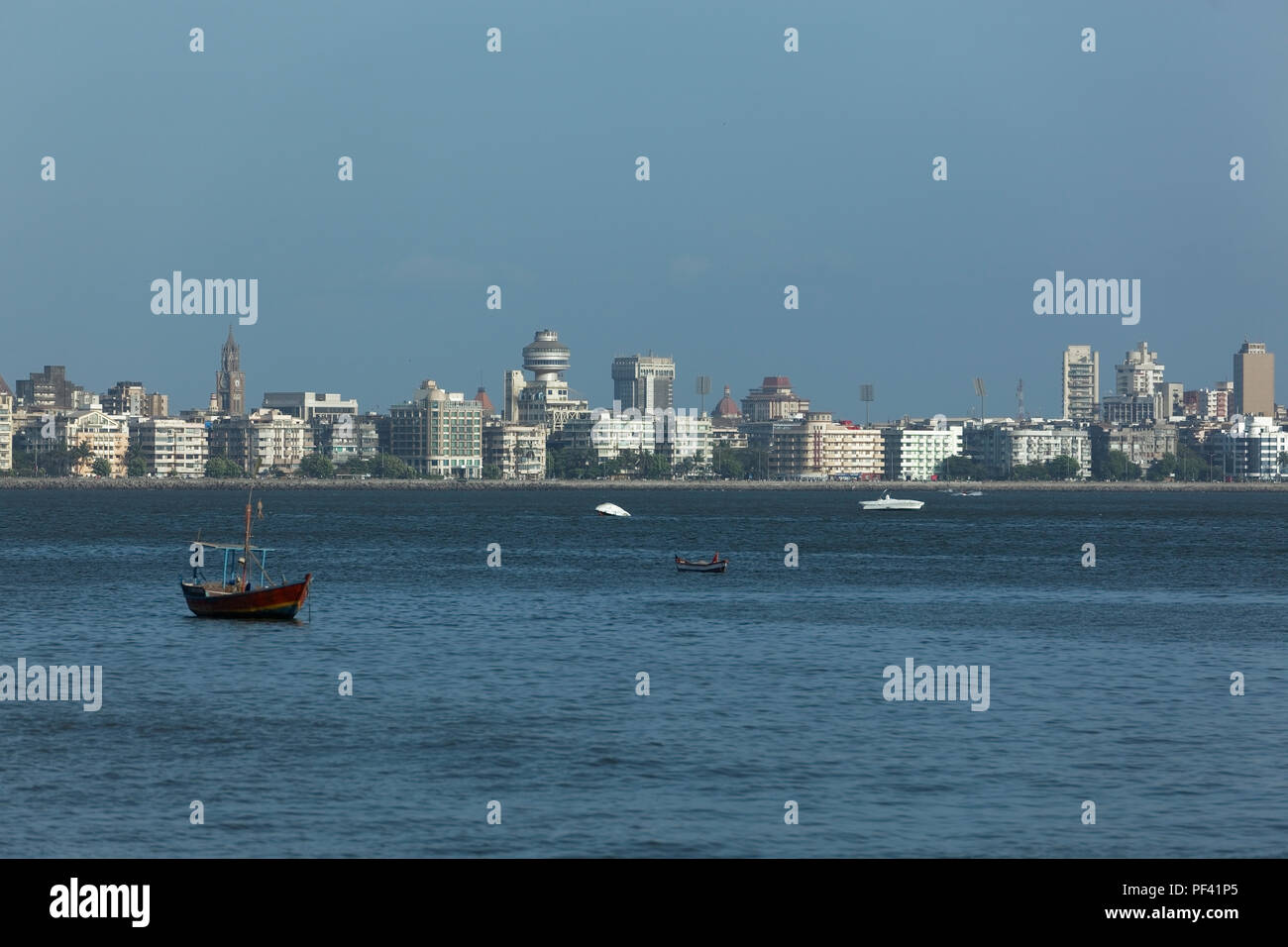 View of Nariman Point skyline from Marine Drive, Mumbai, Maharashtra ...