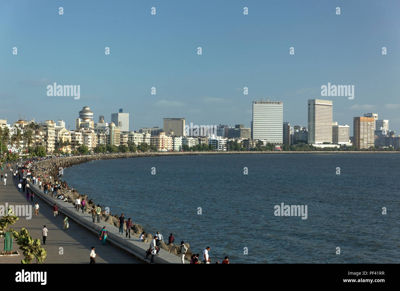 View of Nariman Point skyline from Marine Drive, Mumbai, Maharashtra ...
