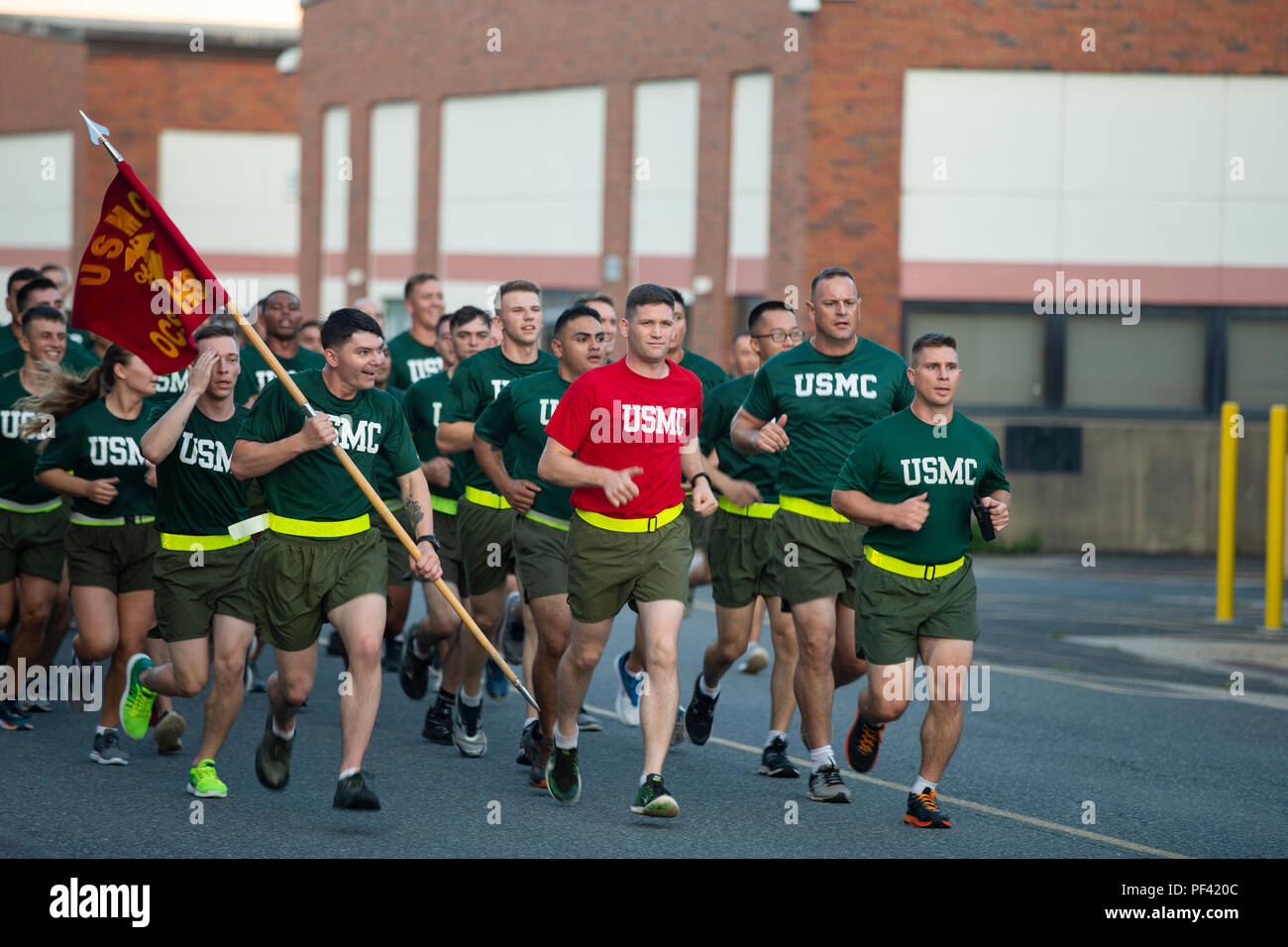 U.S. Marine Corps officer candidates with the Officer Candidates School ...