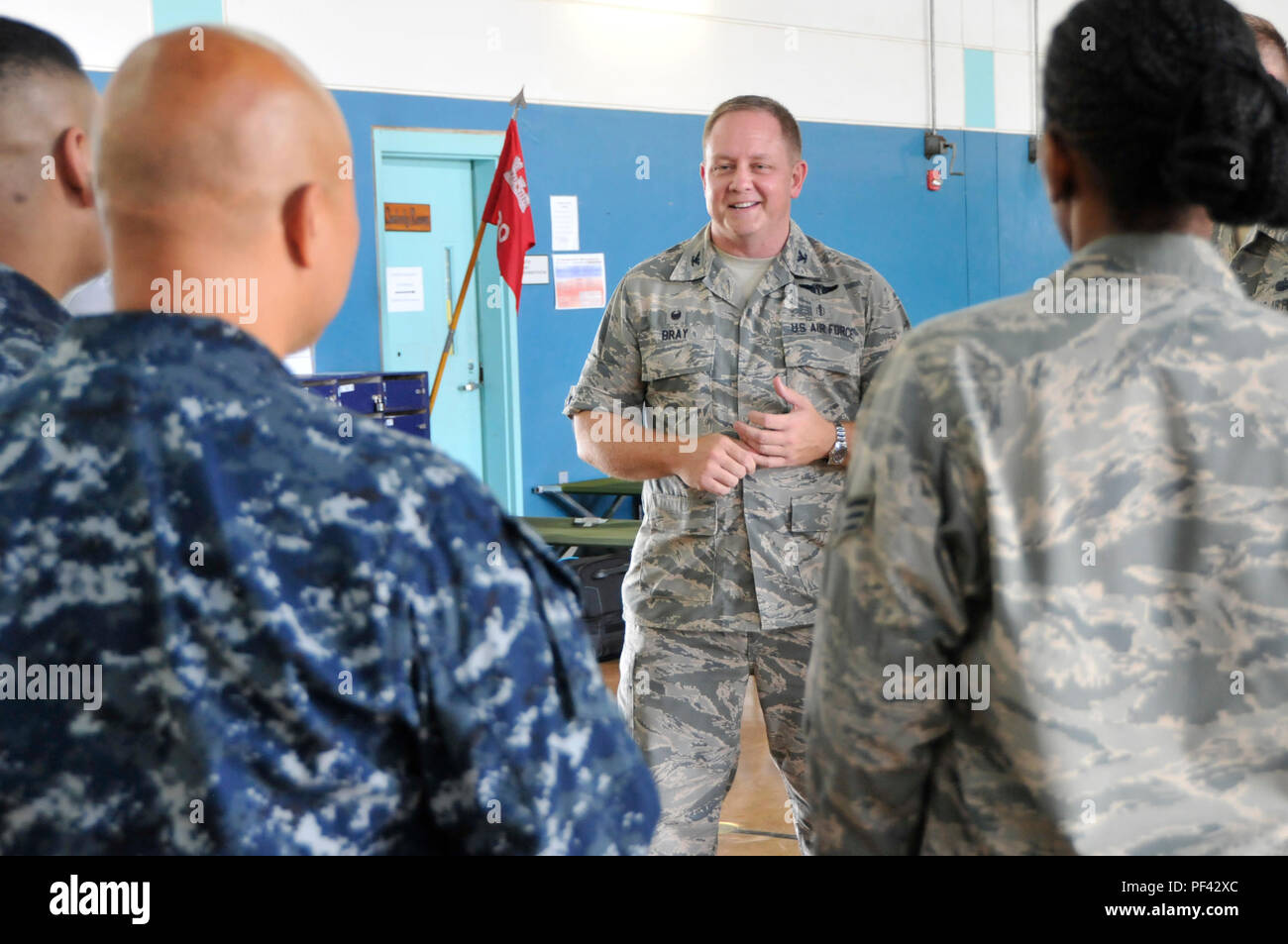U.S. Air Force Col. William Bray, 181st Medical Group commander at the ...