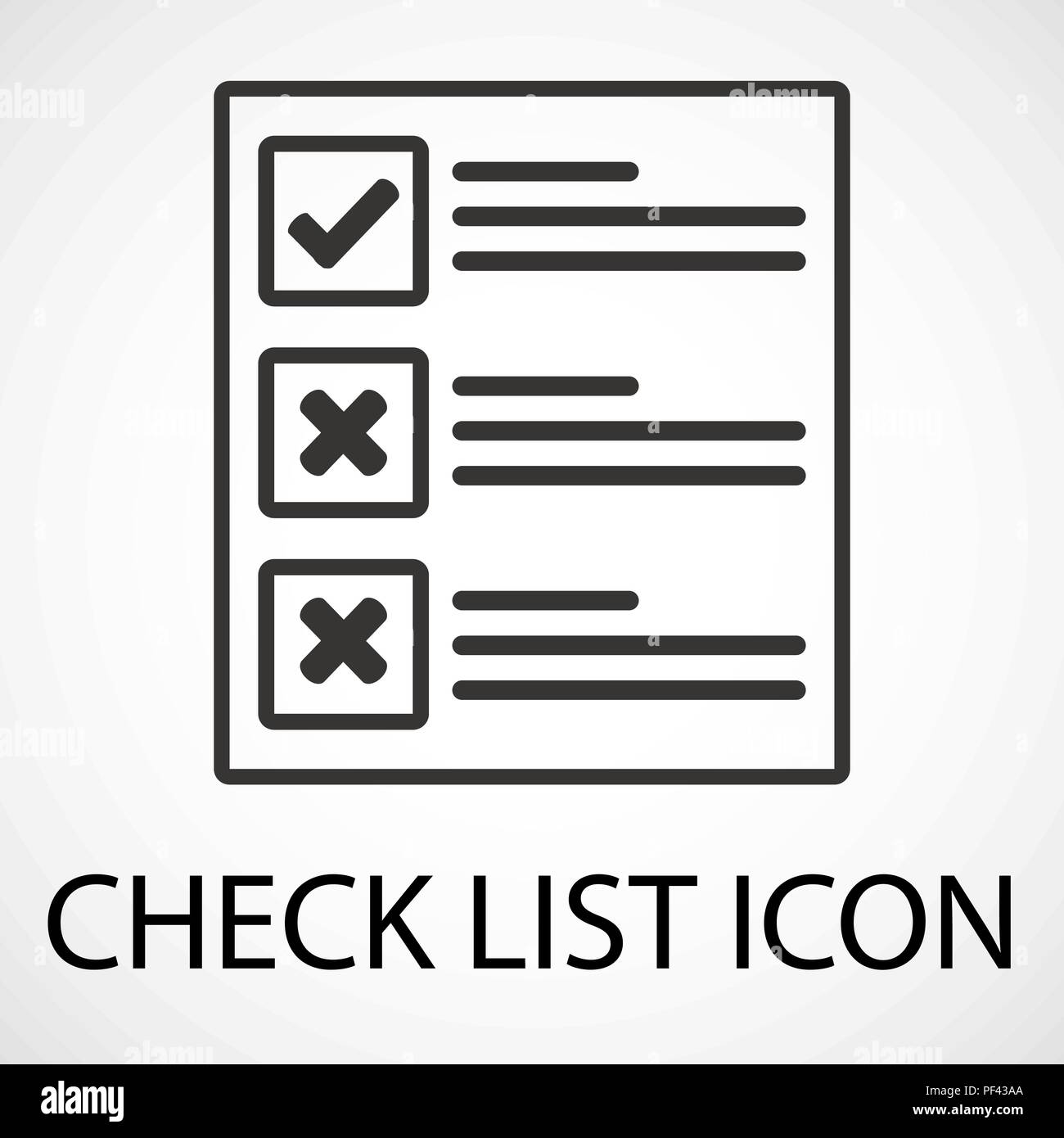 Simple checklist icon, vector Stock Vector Image & Art - Alamy