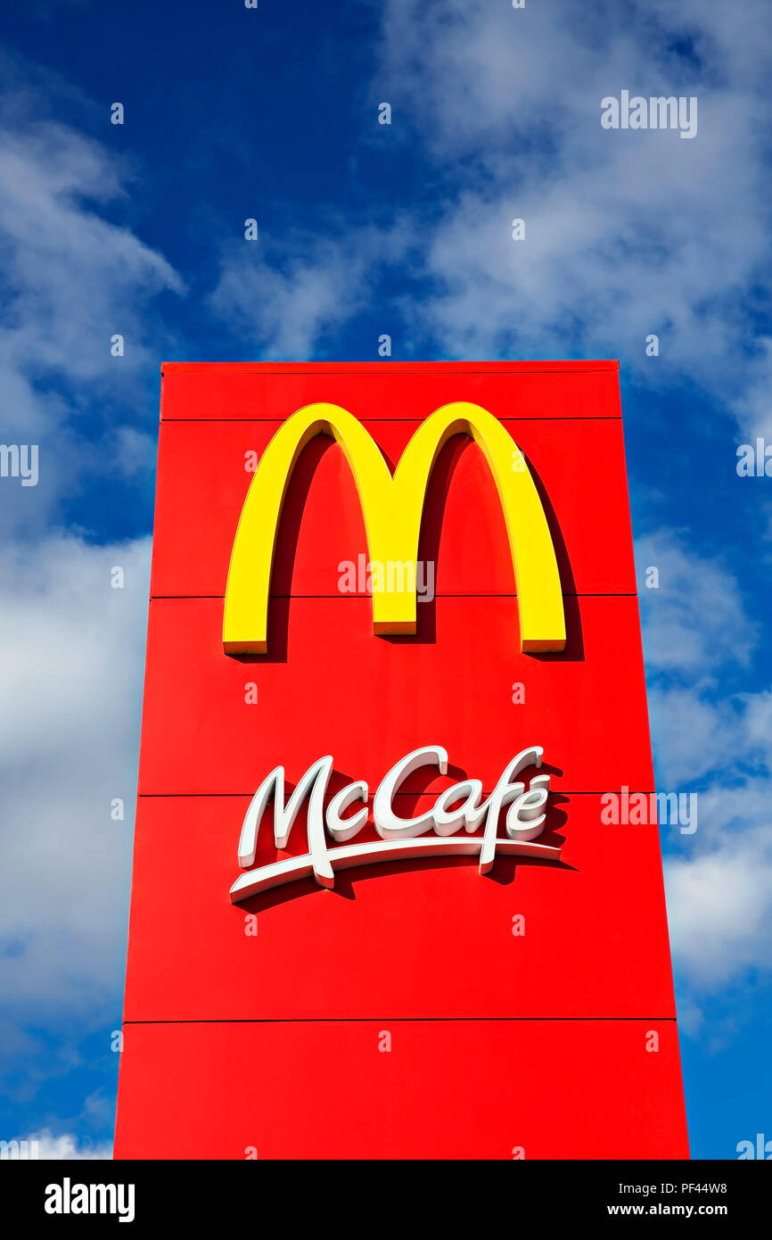 Mcdonalds mccafe logo sign hi-res stock photography and images - Alamy