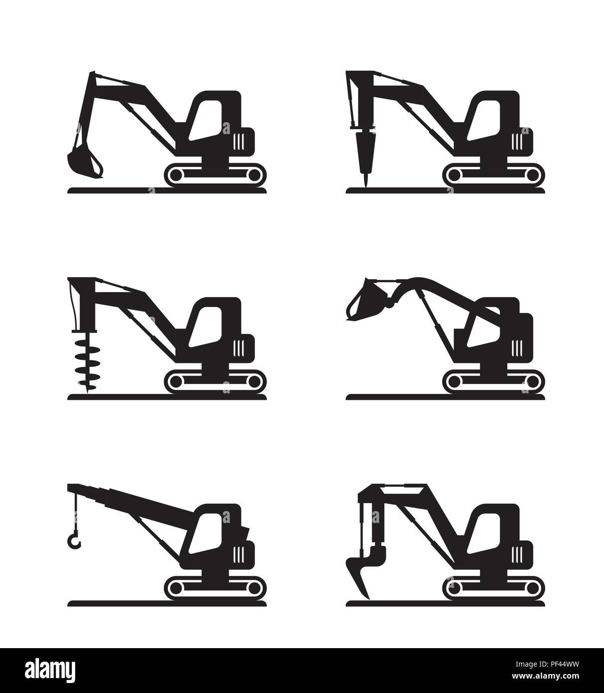 Mini construction machinery - vector illustration Stock Vector Image ...