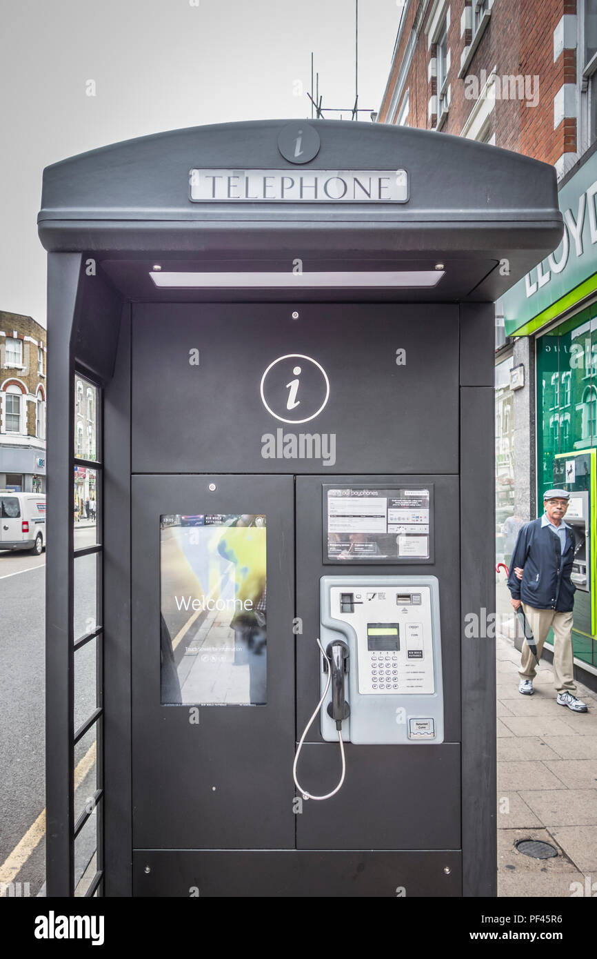 New World public payphones on Putney High Street, London, UK Stock ...