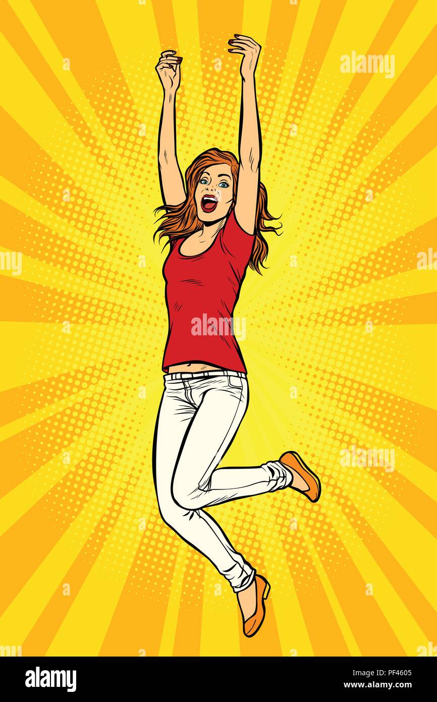 Vintage jumping illustration hi-res stock photography and images - Alamy