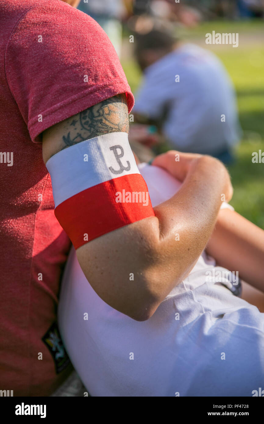 Anniversary of the Warsaw Uprising - Polish symbols. White and red ...