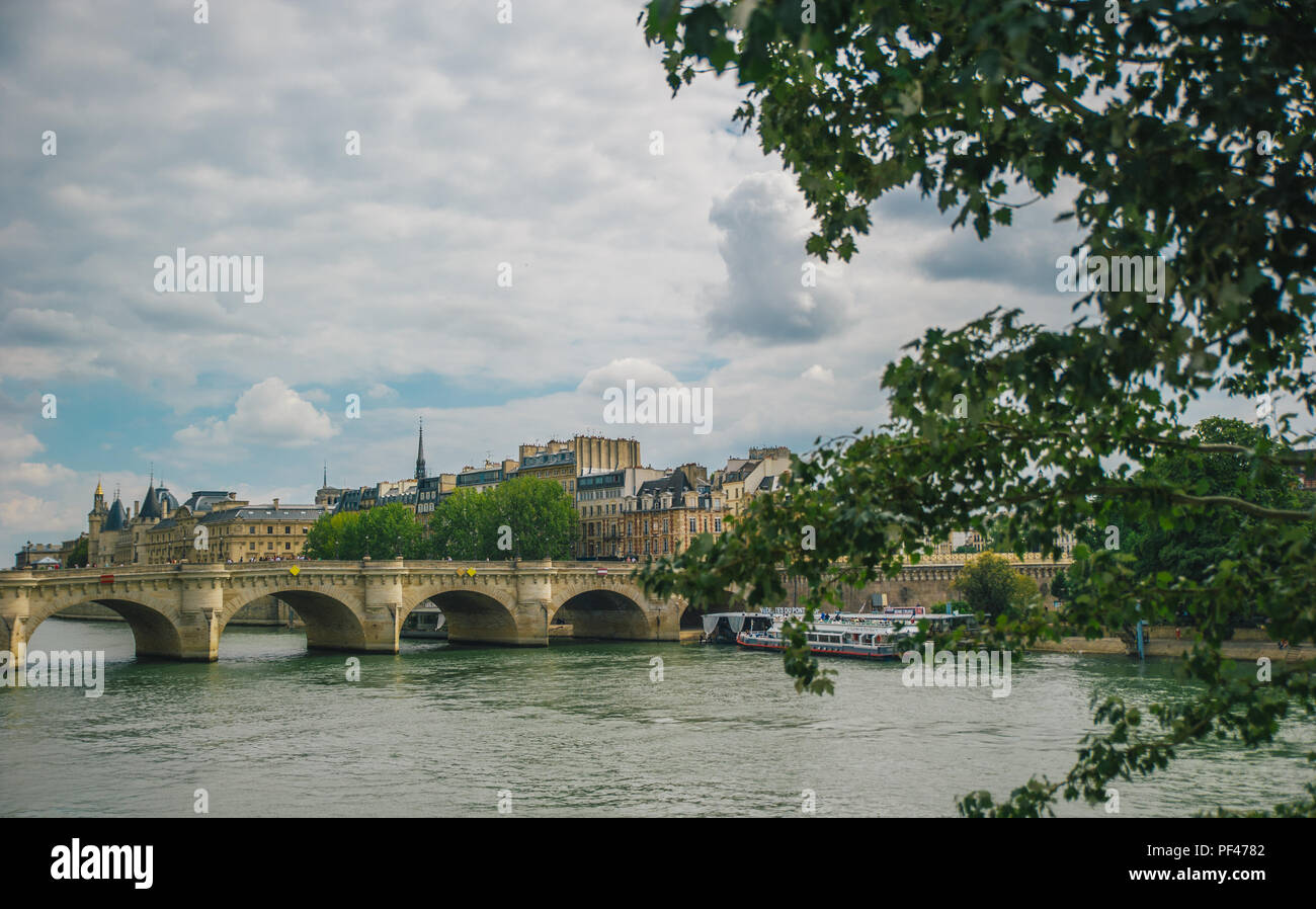 Seine River scene, Paris, France Stock Photo - Alamy