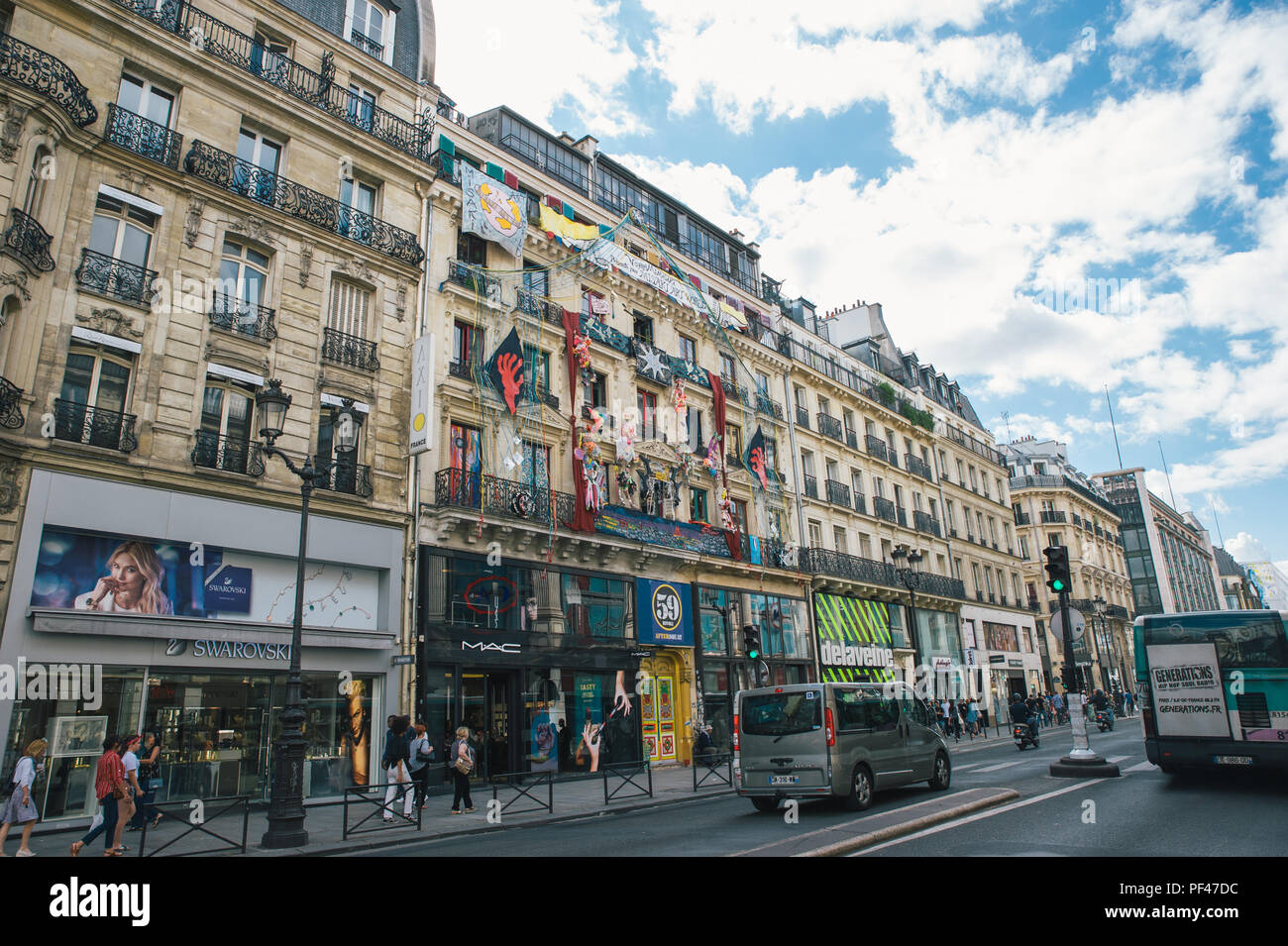 Typical, historical building in Paris with parisian style Stock Photo ...