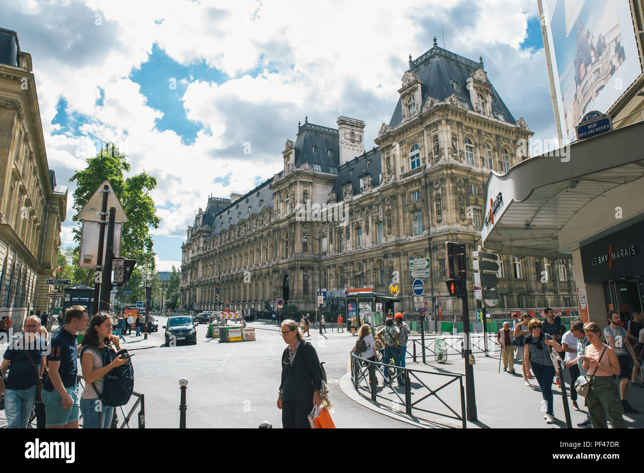 Typical, historical building in Paris with parisian style Stock Photo ...
