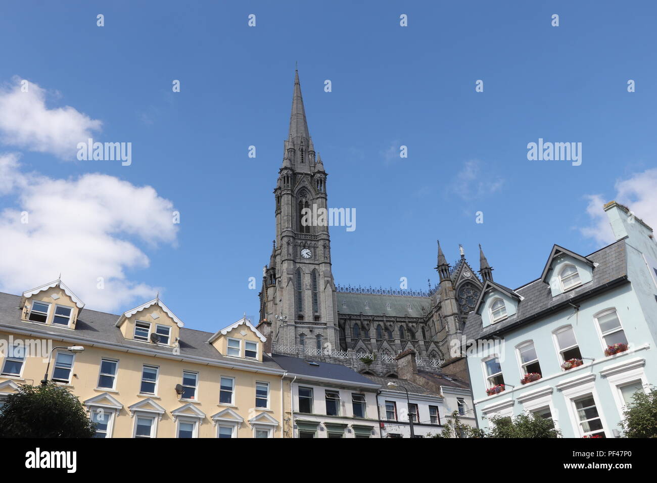 The lovely little town of Cobh, from the main square, with the ...