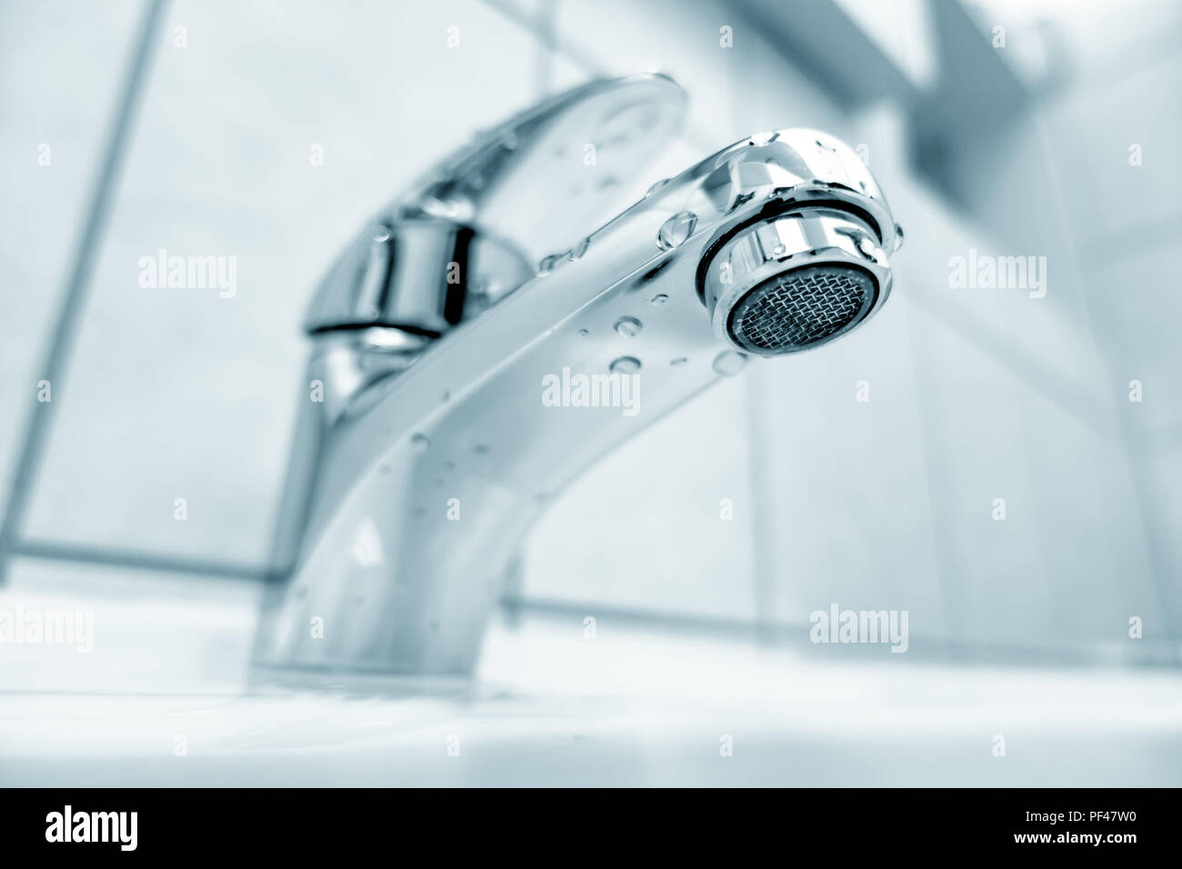 Water tap in bathroom Stock Photo - Alamy