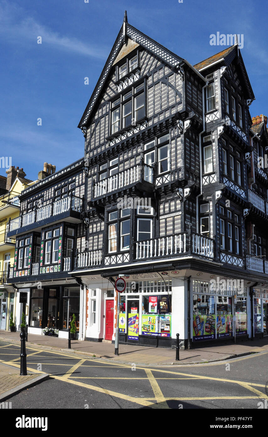 Ornate building on the corner of South Embankment, Dartmouth, South ...