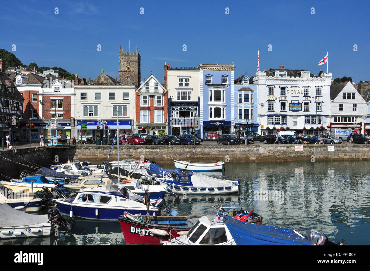 The Boatfloat and Quay, Dartmouth, South Devon, England, UK Stock Photo ...