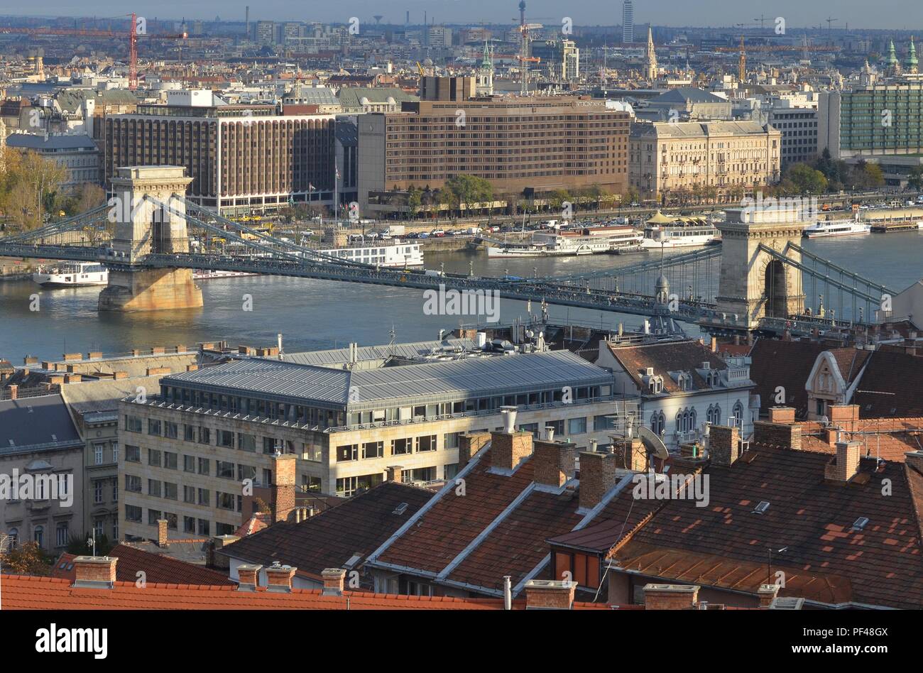 Chain Bridge in Budapest, Hungary, designed by William Tierney Clark ...