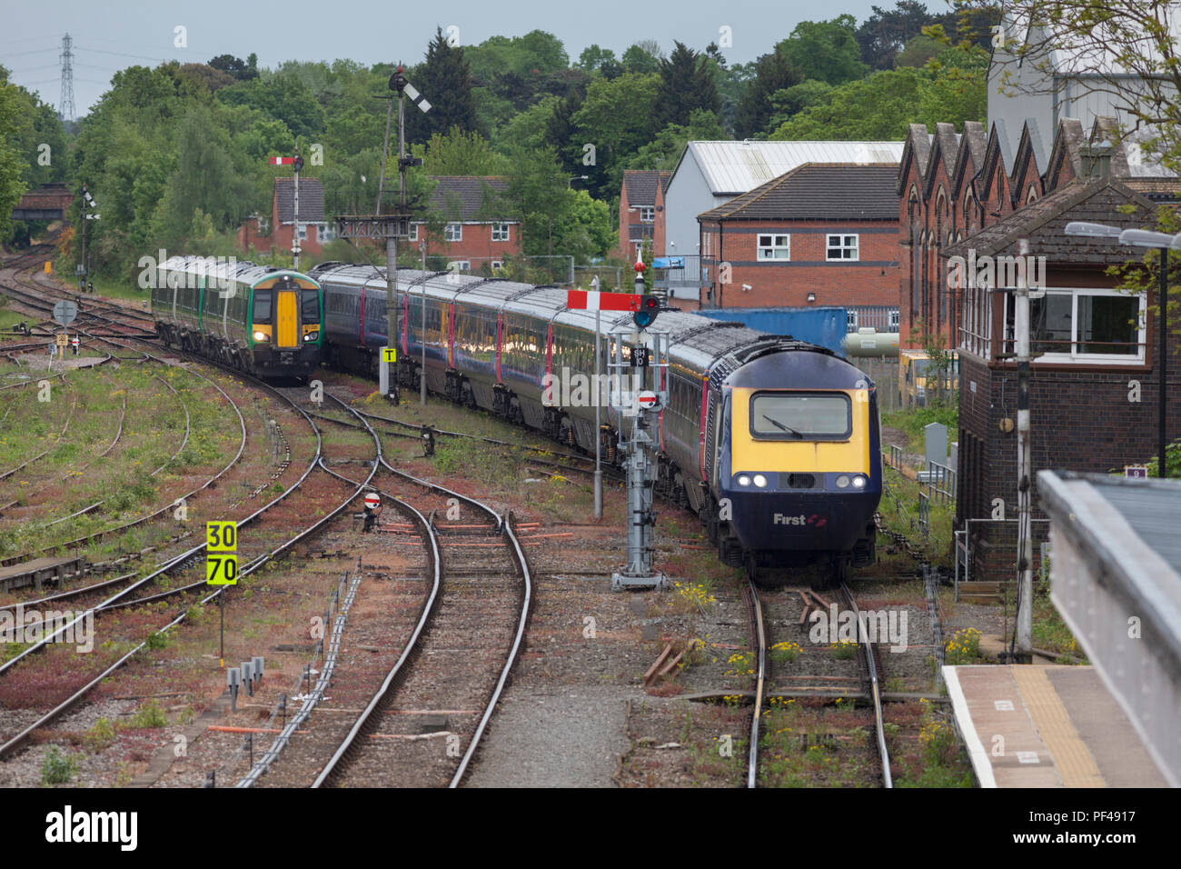 First Great Western railway High Speed train and West Midlands railway ...