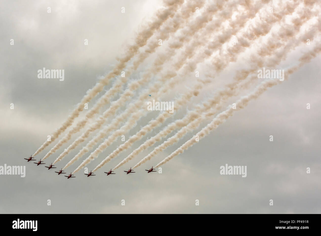The RAF 100th Anniversary fly pass over London in July 2018 Stock Photo ...