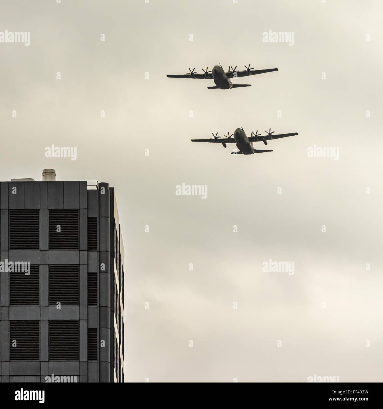 The RAF 100th Anniversary fly pass over London in July 2018 Stock Photo ...