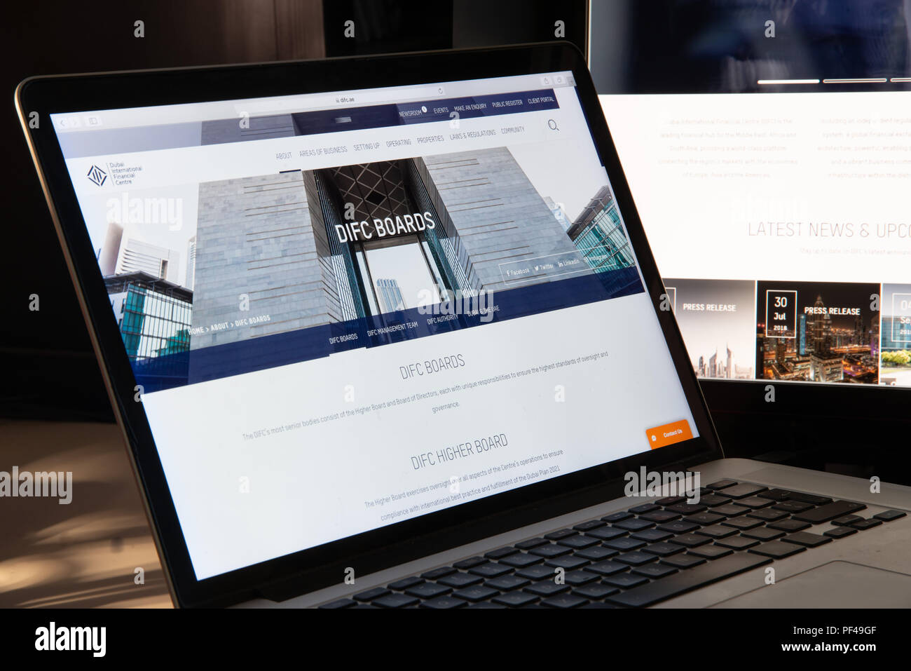 Milan, Italy - August 15, 2018: DIFC online banking website homepage ...