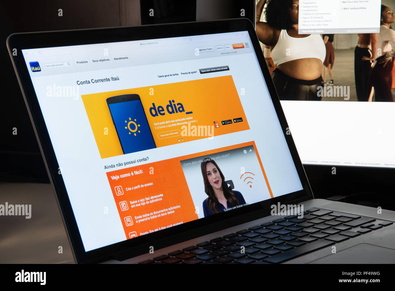 Milan, Italy - August 15, 2018: Itau bank online banking website ...