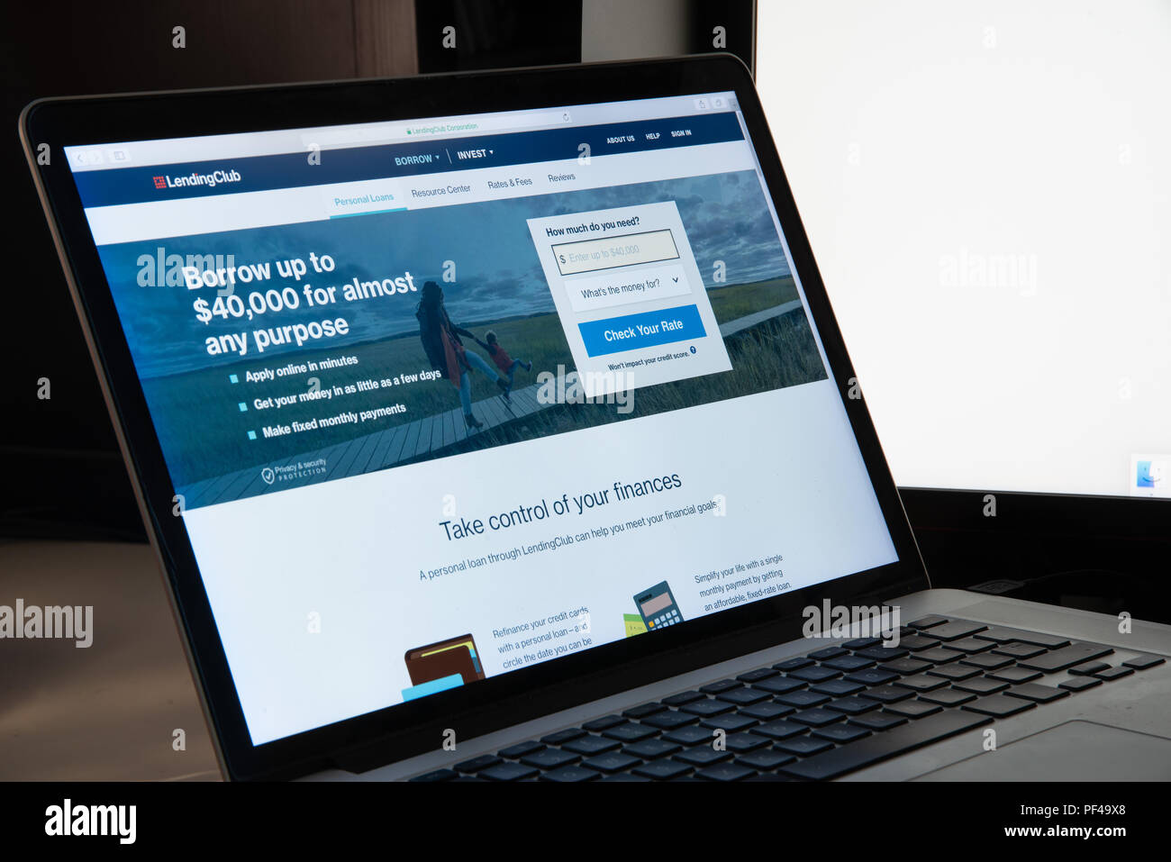 Milan, Italy - August 15, 2018: Lending Club online banking website ...