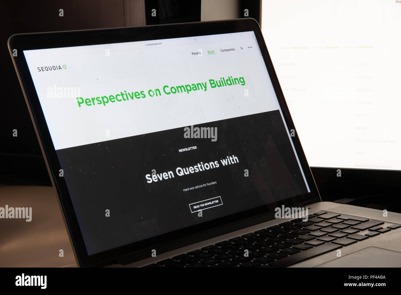 Milan, Italy - August 15, 2018: Sequoia cap bank online banking website ...