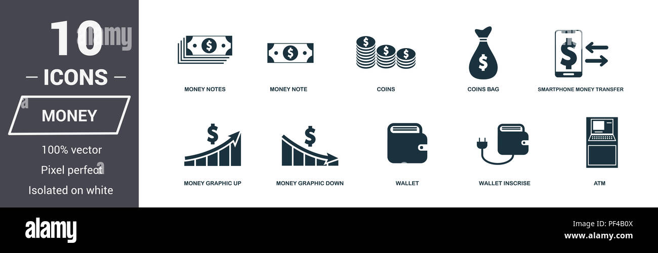 Money icons set. Premium quality symbol collection. Money icon set ...